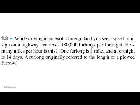 Unit Conversion:  furlongs/fortnight to mi/h