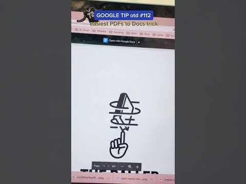 free way to convert PDFs into Docs! #googletips