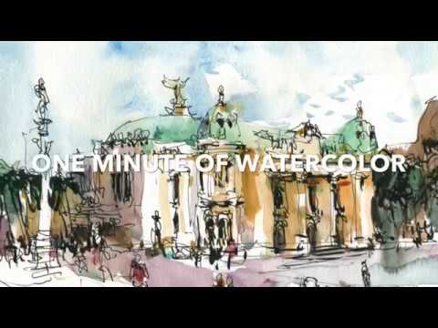 One Minute Watercolor: Tinting a Single Line Sketch | Citizen Sketcher