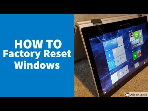 how to factory reset a Windows 10 tablet or laptop for resale