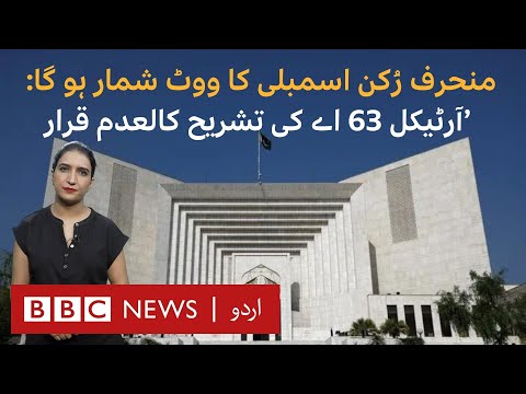 SC strikes down defection clause under Article 63-A - BBC URDU