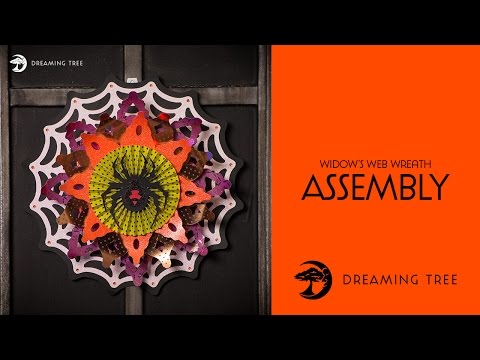SVG File - Widow's Web Wreath - Assembly Tutorial (For Cricut, Silhouette, and ScanNCut)
