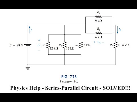 Physics Help: Parallel-Series: For the network of Fig. 7.73: a. Find the currents I and I6.b. Find