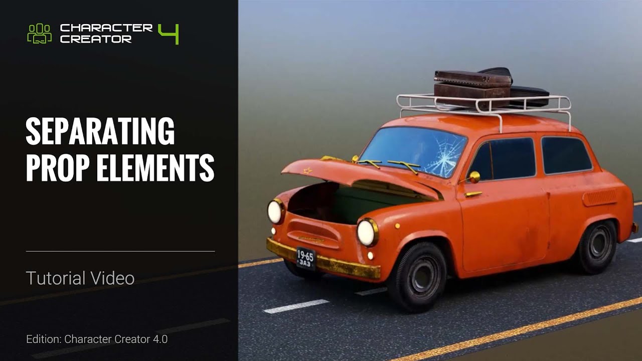 Character Creator 4 Tutorial - Separating Prop Elements