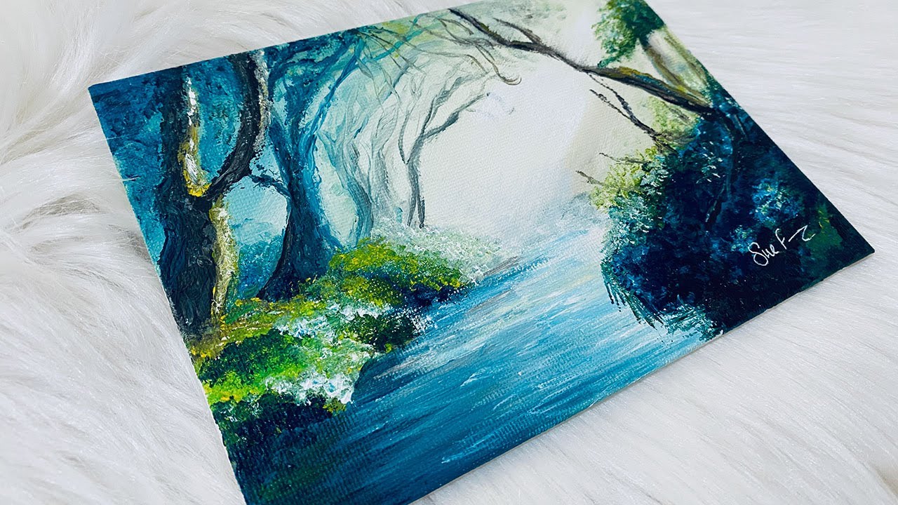 Landscape Painting for Beginners | Use AI Midjourney as Art Reference | Easy Step-by-Step Tutorial