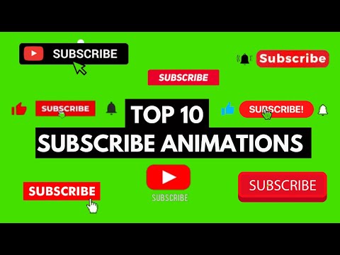 Top 10 YouTube Subscribe Button Green Screen Animation (Copyright Free)