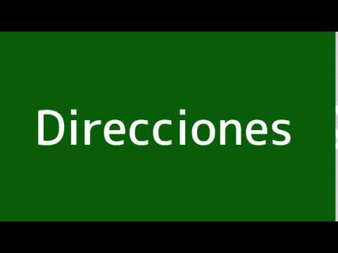 How to say Addresses in Spanish