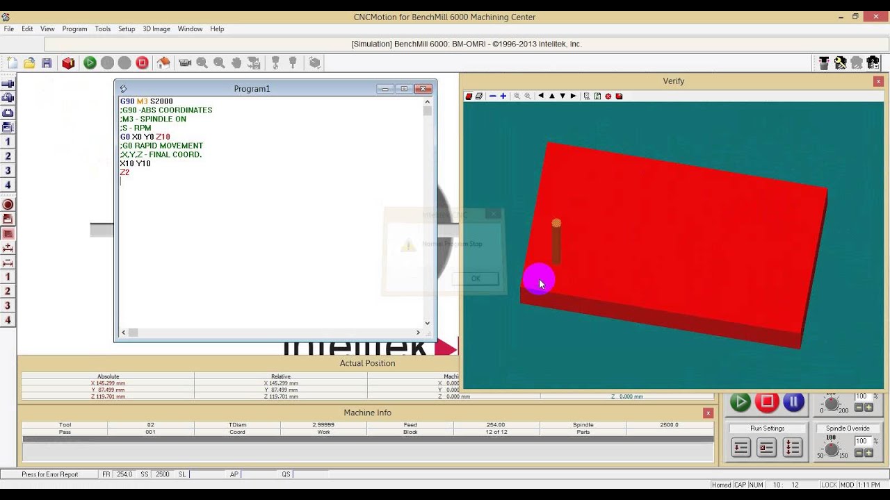 Tutorial for CNC Milling using CNCMotion Simulation Software