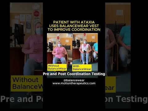 Ataxia patient uses BalanceWear Vest to improve coordination #ataxia #ataxiaawareness #balancewear