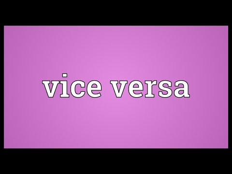 Vice versa Meaning