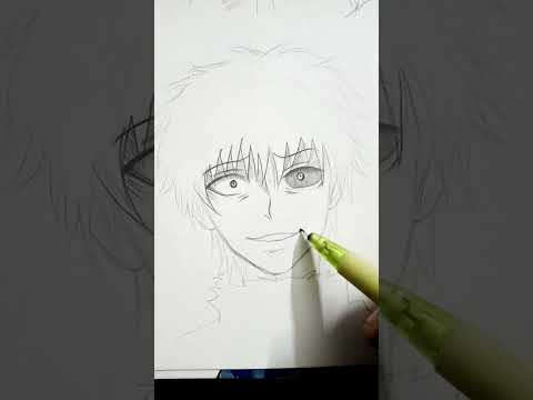 kaneki ken 😈 #drawing #music #art #fypシ #anime #kaneki #sketch