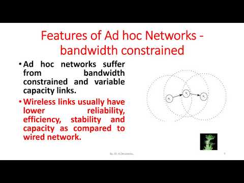 Wireless Ad hoc Networks Features