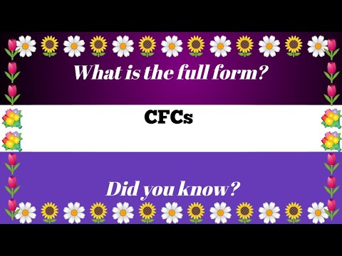 Full Form of CFCs.