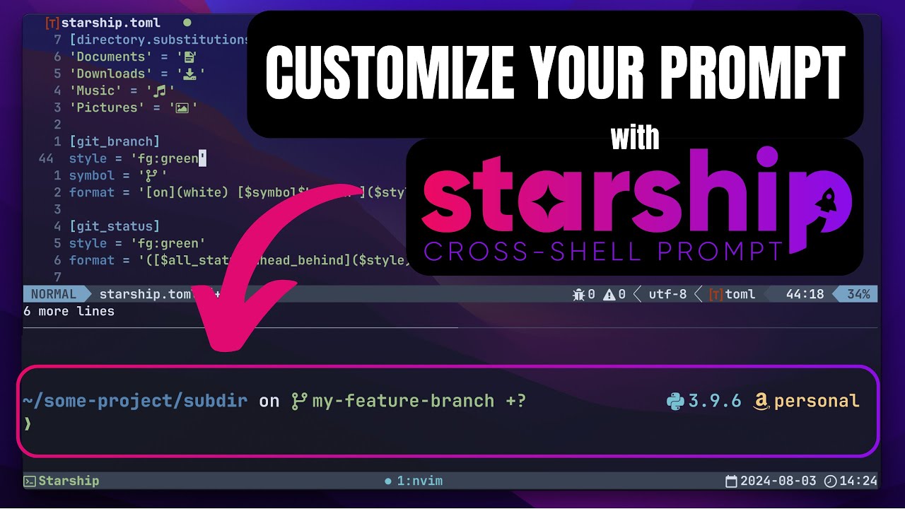 Ultimate Starship Shell Prompt Setup From Scratch