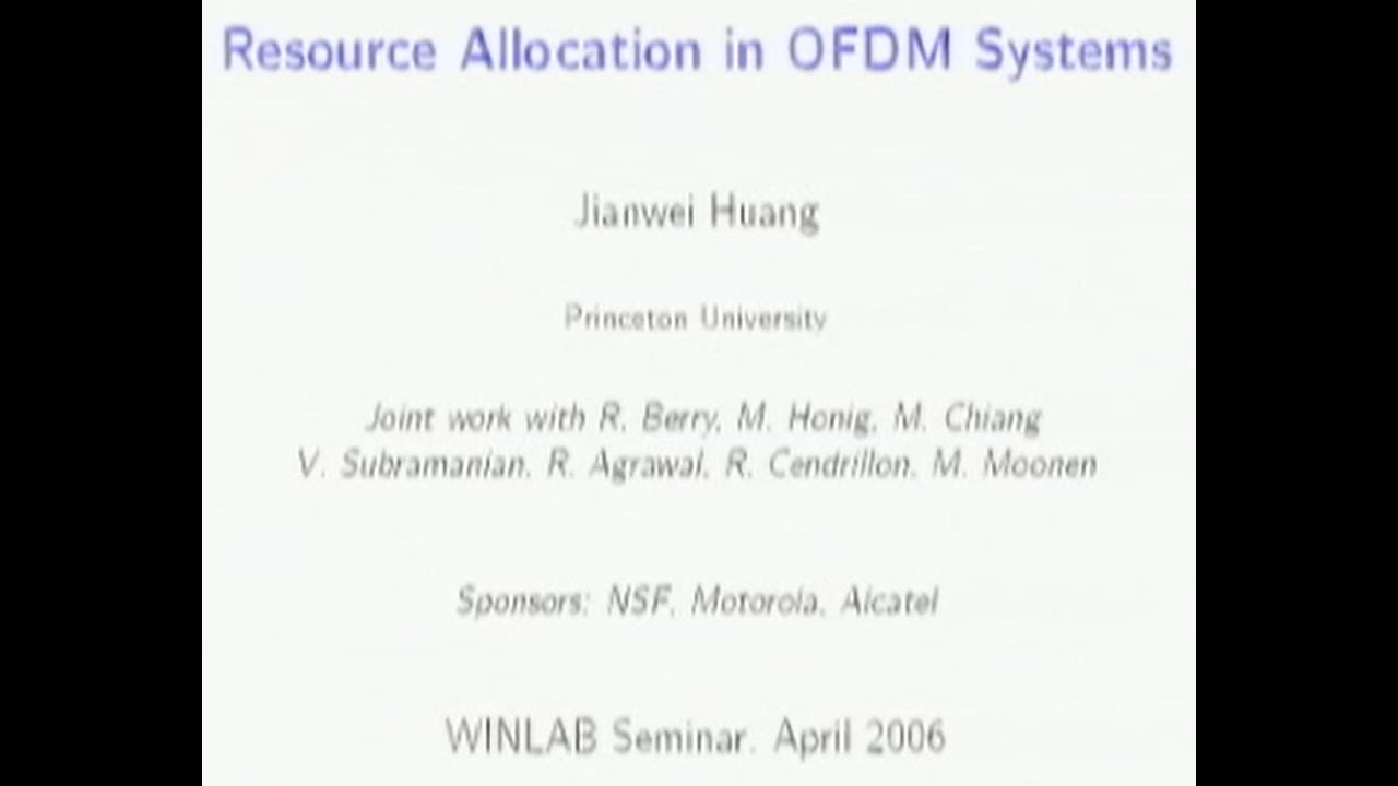 WINLAB Seminar - Jianwei Huang 