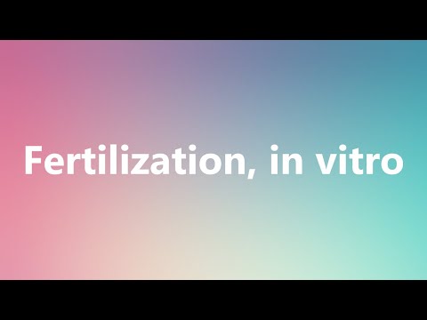 Fertilization, in vitro - Medical Meaning and Pronunciation