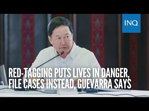 Red-tagging puts lives in danger, file cases instead, Guevarra says