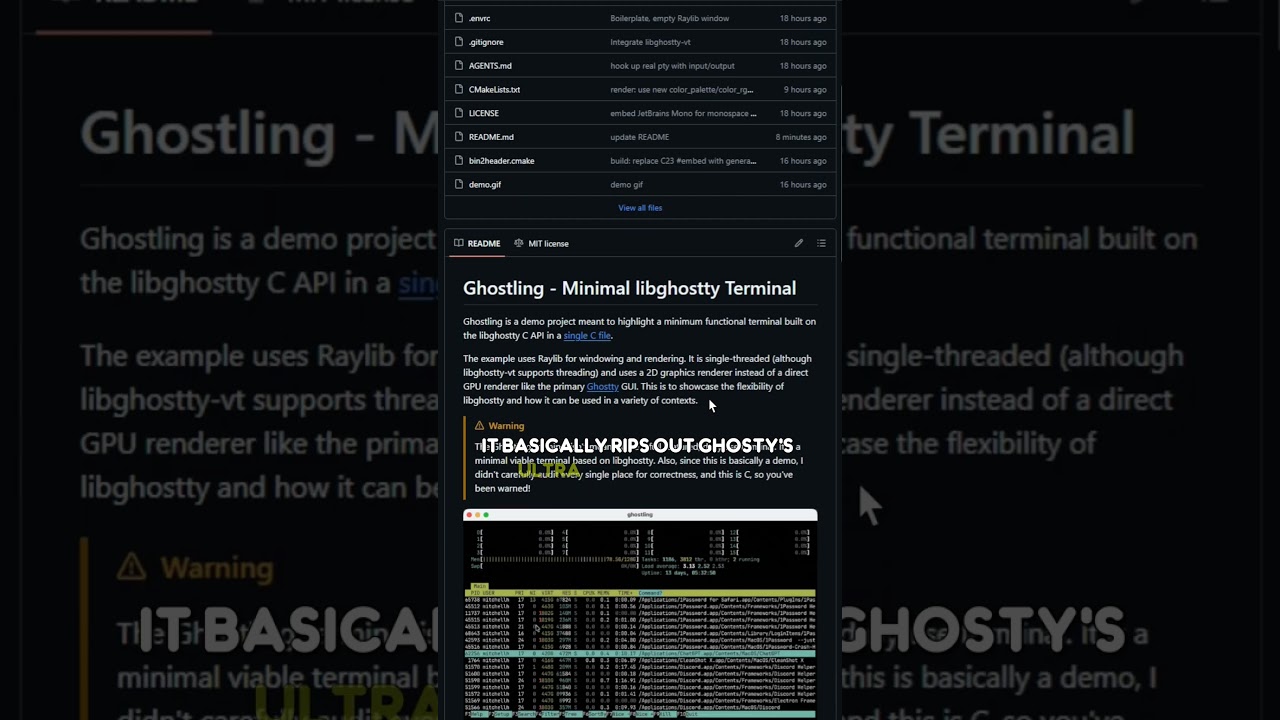 Ghostling: A Minimal Terminal Embedding Engine