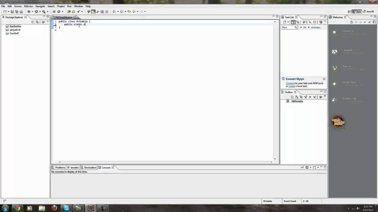 Java Tutorial #4: Write a Hello World (sorta) program!