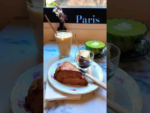 Delicious Scones at a Lovely Cafe in Paris😋Café Lune🌛 #paris #cafe #shorts