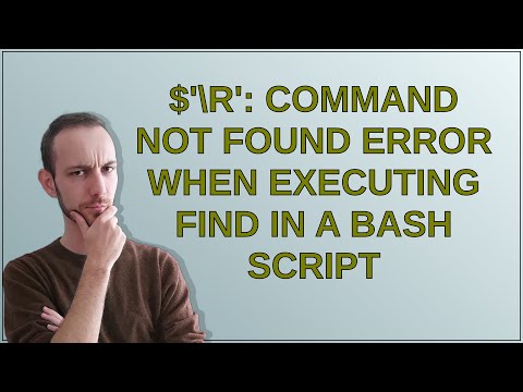 $'\r': command not found error when executing find in a bash script