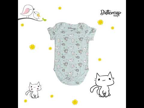 Cat print onesie 🐈 | Newborn Baby clothes | Newborn Essentials | Buttercup Baby