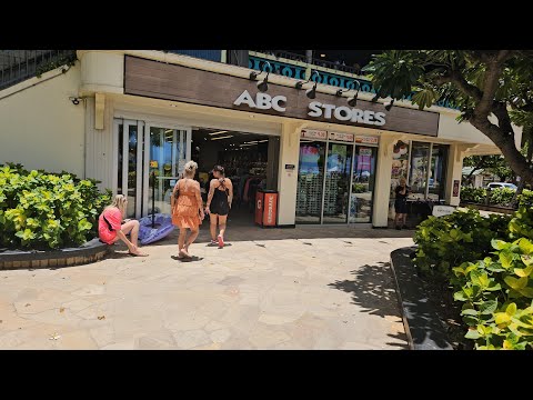 [4K] ABC Stores in Waikiki on corner of Kapahulu Ave & Kalakaua Ave on 6/24/24 in Honolulu, Oahu