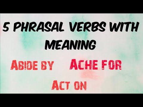 5 Phrasal Verbs With Meaning | #vocabularyworld #tamil #vocabulary #learn