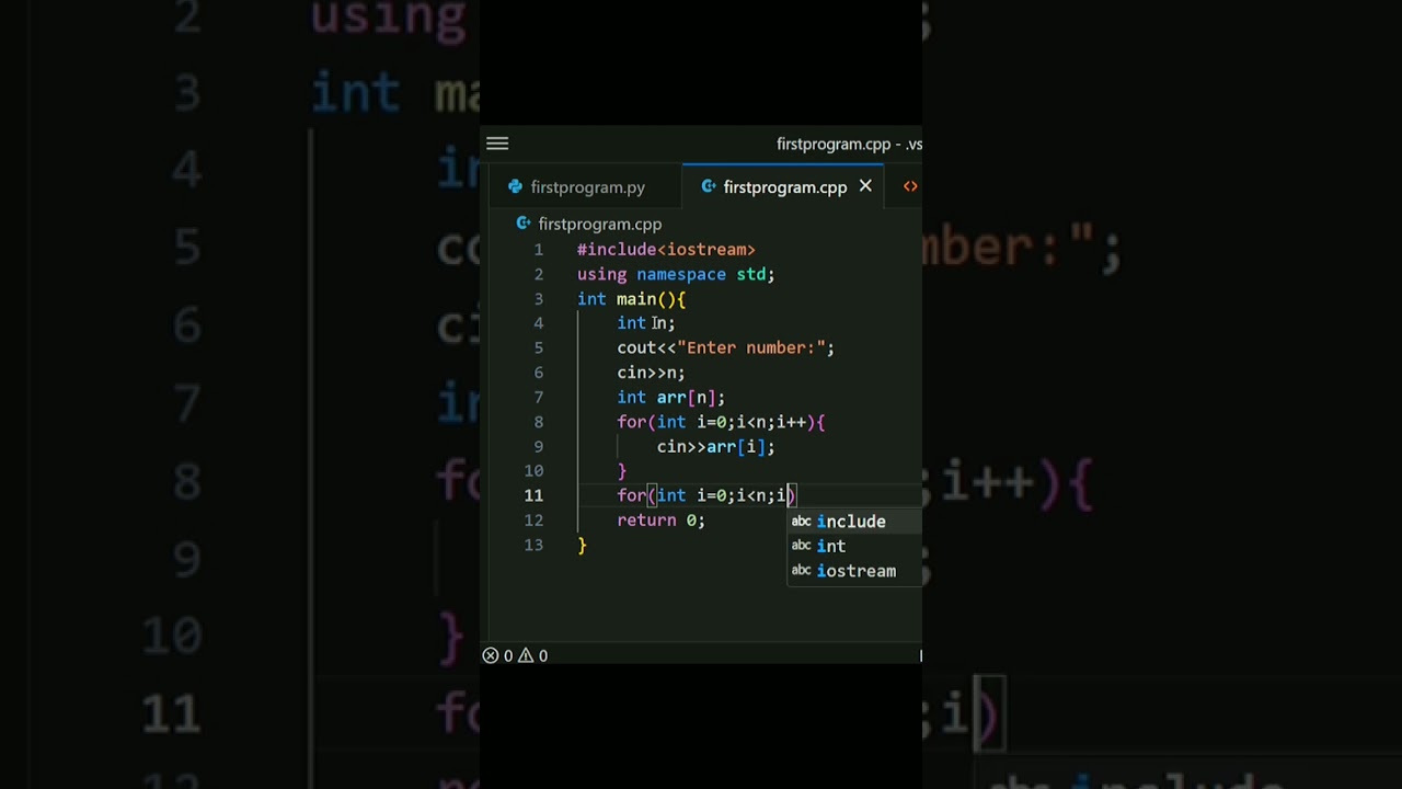 C++ program to print Array #cpp #programming #coding
