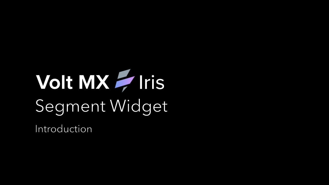 Segment Widget – Introduction