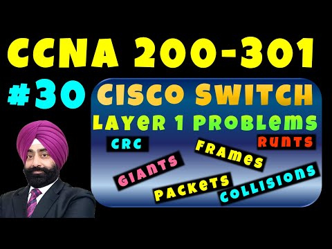 Cisco Switch Interfaces Troubleshoot | Layer 1 Problem | CRC Frame Collision | CCNA 200-301 Video 30