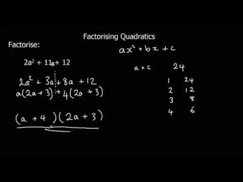 Factorising Harder Quadratics
