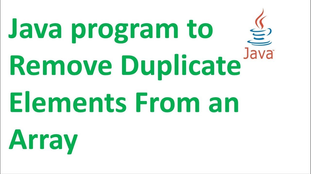 #7 Array Duplicates Printing Using Java Program