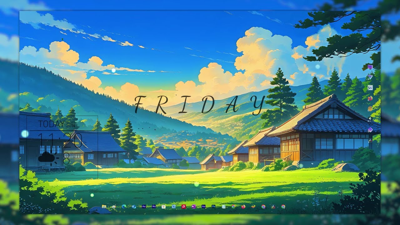 Anime Village Live Wallpaper for Desktop | Animated Nature Background 4K19