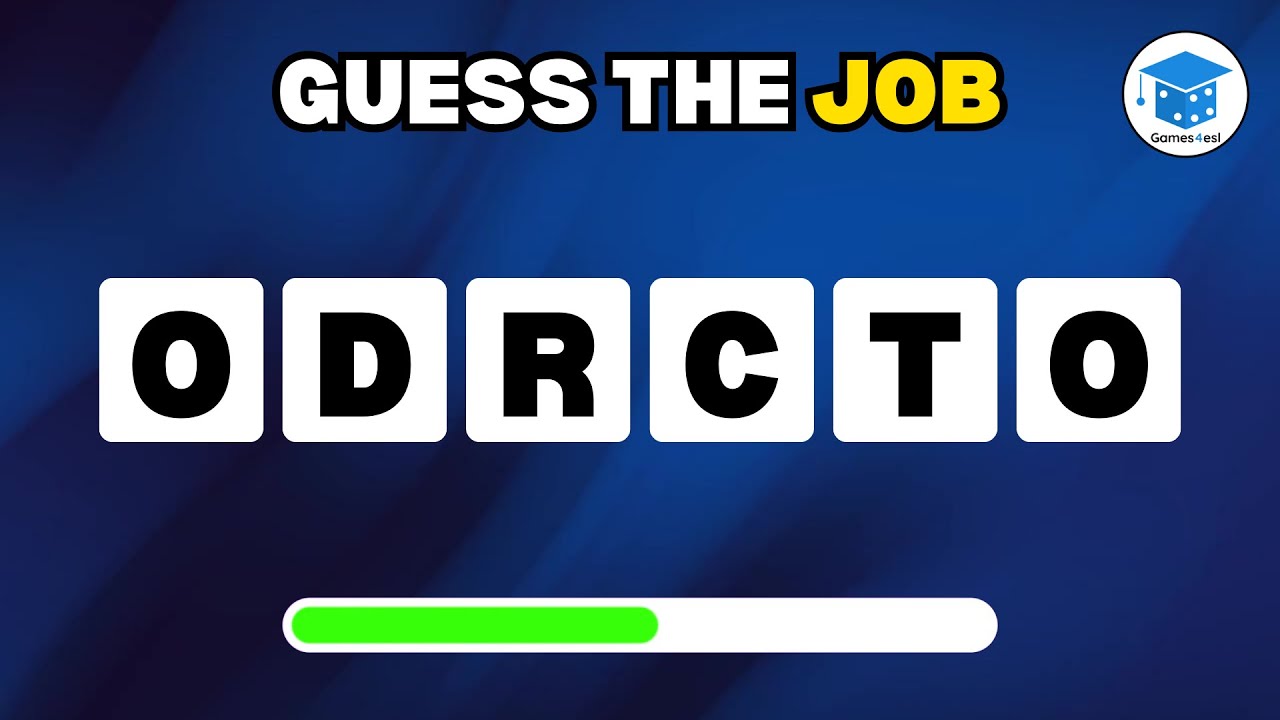 Jobs And Occupations Game - Unscramble Words