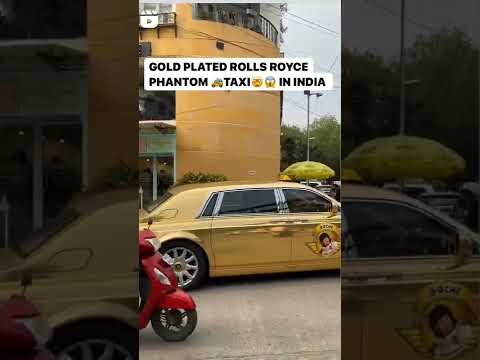 Golden Rolls Royce Phantom taxi #shorts #youtubeshorts #youtube #rollsroyce