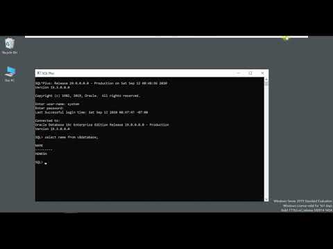Oracle 19C Database installation on windows server 2019