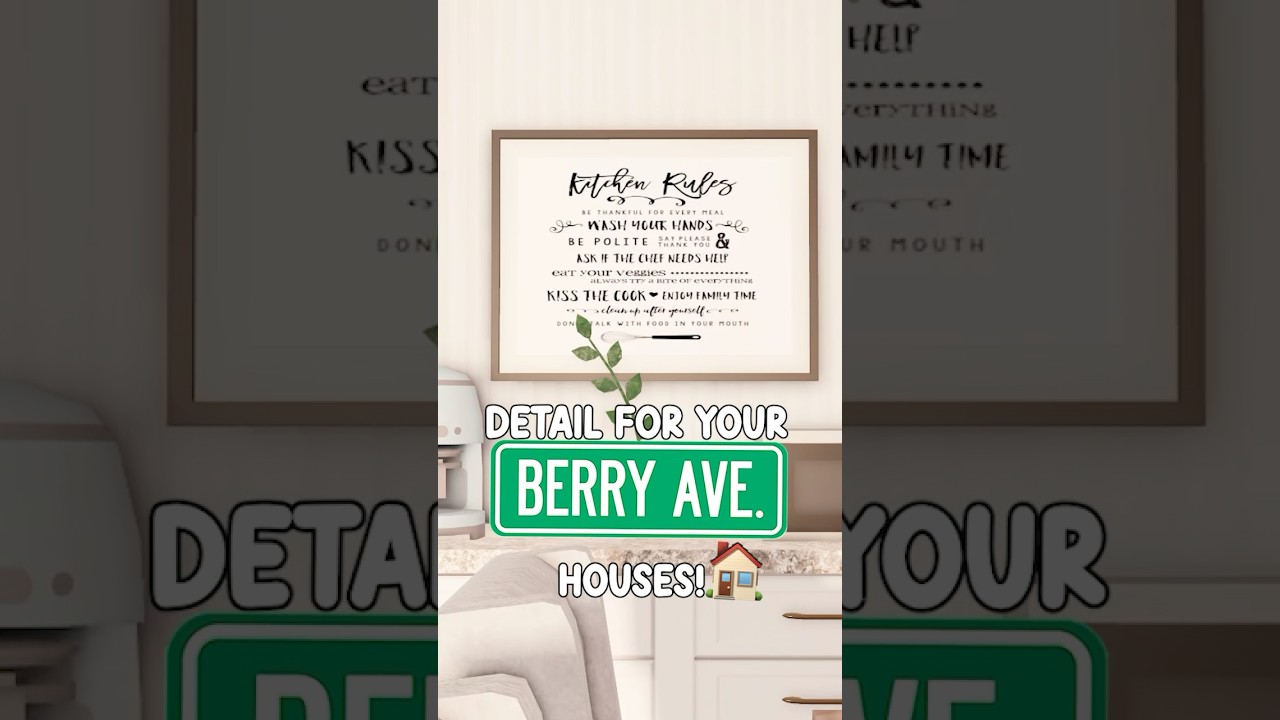 DETAIL FOR YOUR HOUSES!! Kitchen Rules PICTURE CODES! 🍳🍴 #berryave #roblox #berryavenuecodes