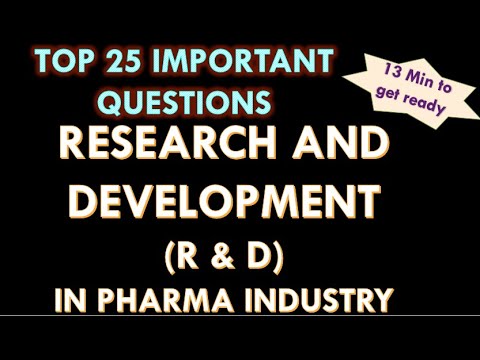 Research and development in pharmaceutical industry I R and D department Interview questions answers