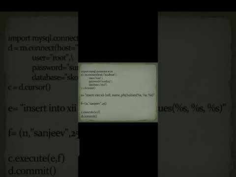 Python connectivity with MySQL. for details please subscribe my YouTube channel #mysqlconnectivity