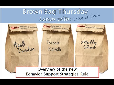 An Overview of the New Behavioral Support Strategies Rule- Brown Bag Thursday
