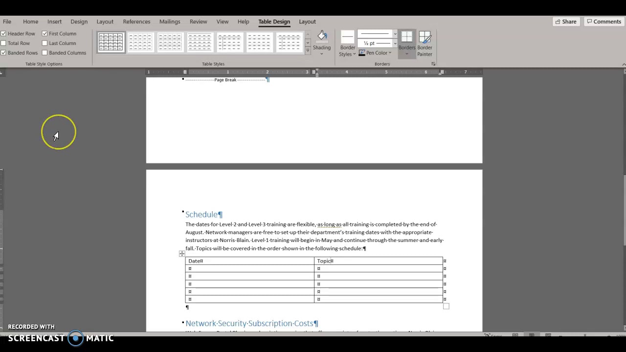 Word Module 3: Video 1
