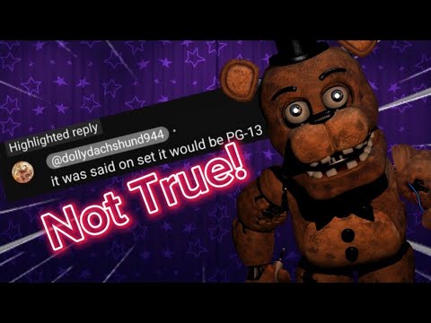 The FNAF movie PG13 age rating not true!?