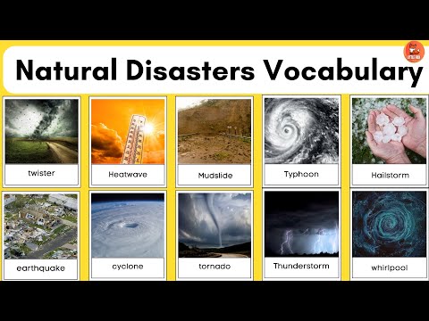 Natural Disasters | Top 50 Natural Disaster Words in English #kidslearning #weather #disaster