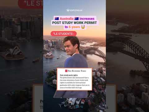 6 years Post Study Work Visa in Australia | Australia PSW | Leap Scholar #shorts