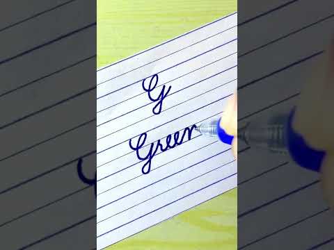 Cursive writing practice - Letter G | How to write English cursive writing #cursivewriting #shorts