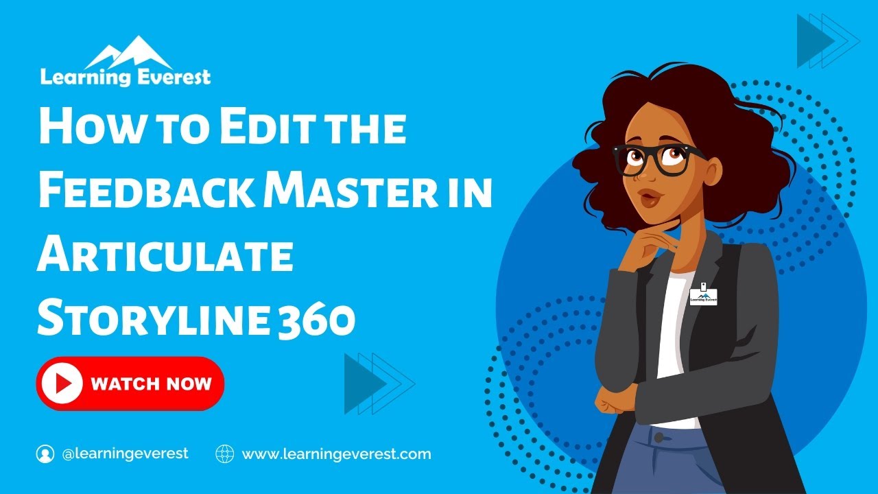 How to edit the feedback master in Articulate Storyline 360