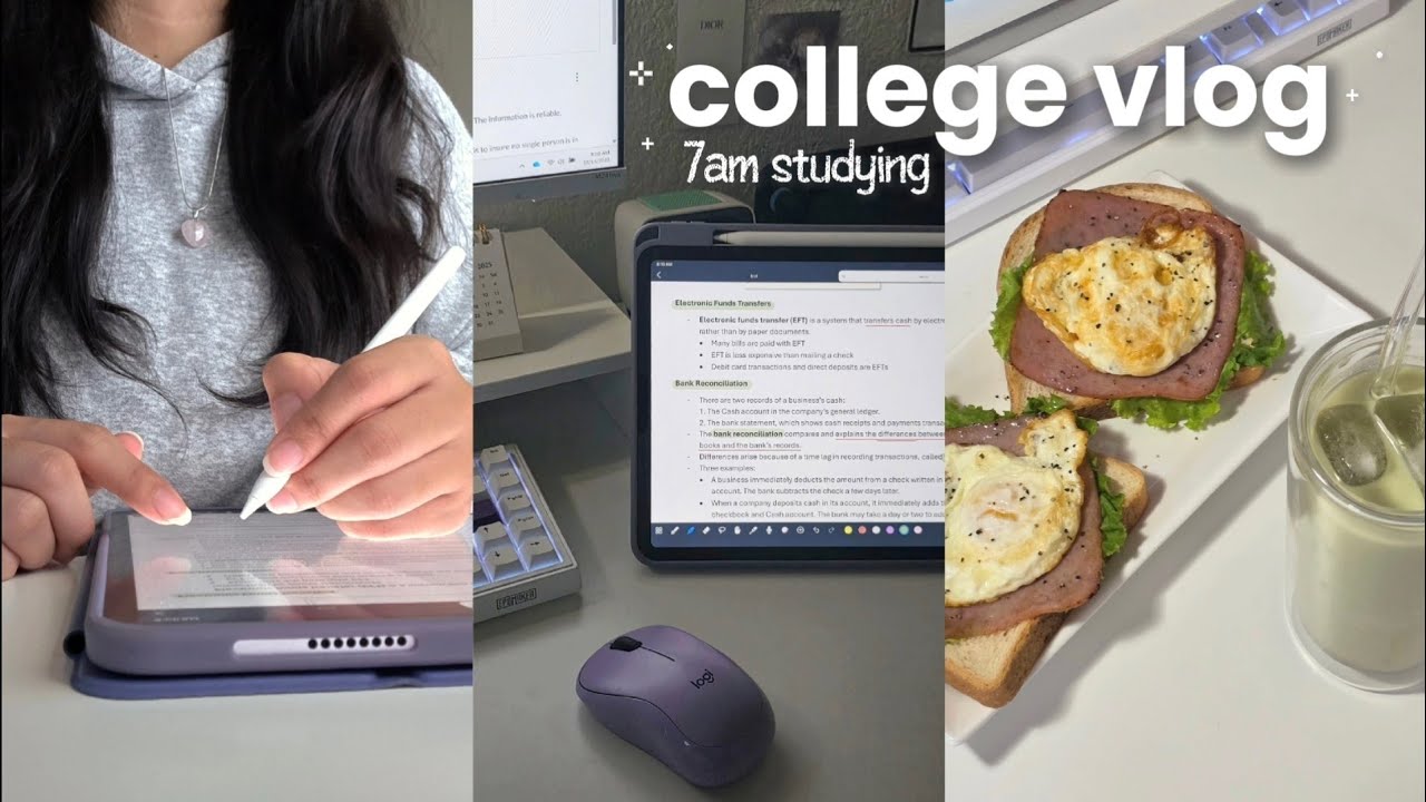 STUDY VLOG 🧸 7am morning, assignments, & projects | 2nd yr college