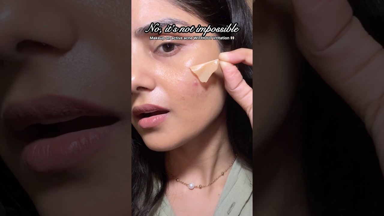 Makeup on pimple | Hack you need | #pimple #makeup #music #hacks