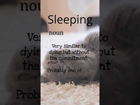 Sleeping - Funny Definitions of Words Video - Humorous Definition- Funny Videos 2021 #shorts